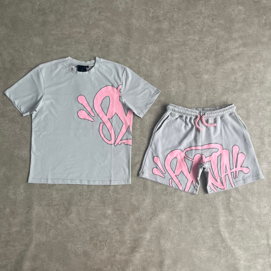 SynaWord High Street Fashion Hip Hop Set Y2K Men's 2024 Summer Trendy T ...