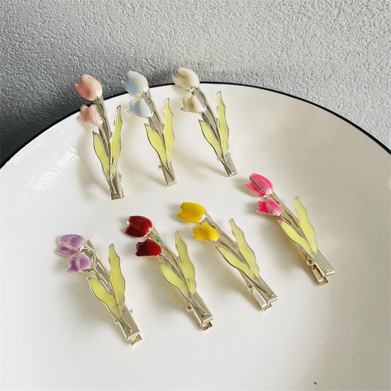 Mini Cute Tulip Hairpin Headwear Ins hairclip Hairpin Metal Clip for ...