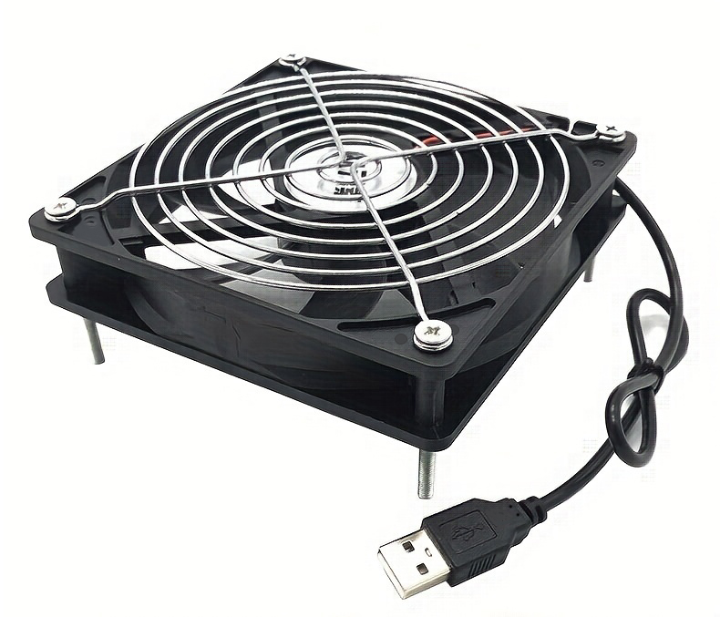 120x120x25mm 80x80x25mm 5V USB Power Cooling Case Fan For Receiver DVR ...