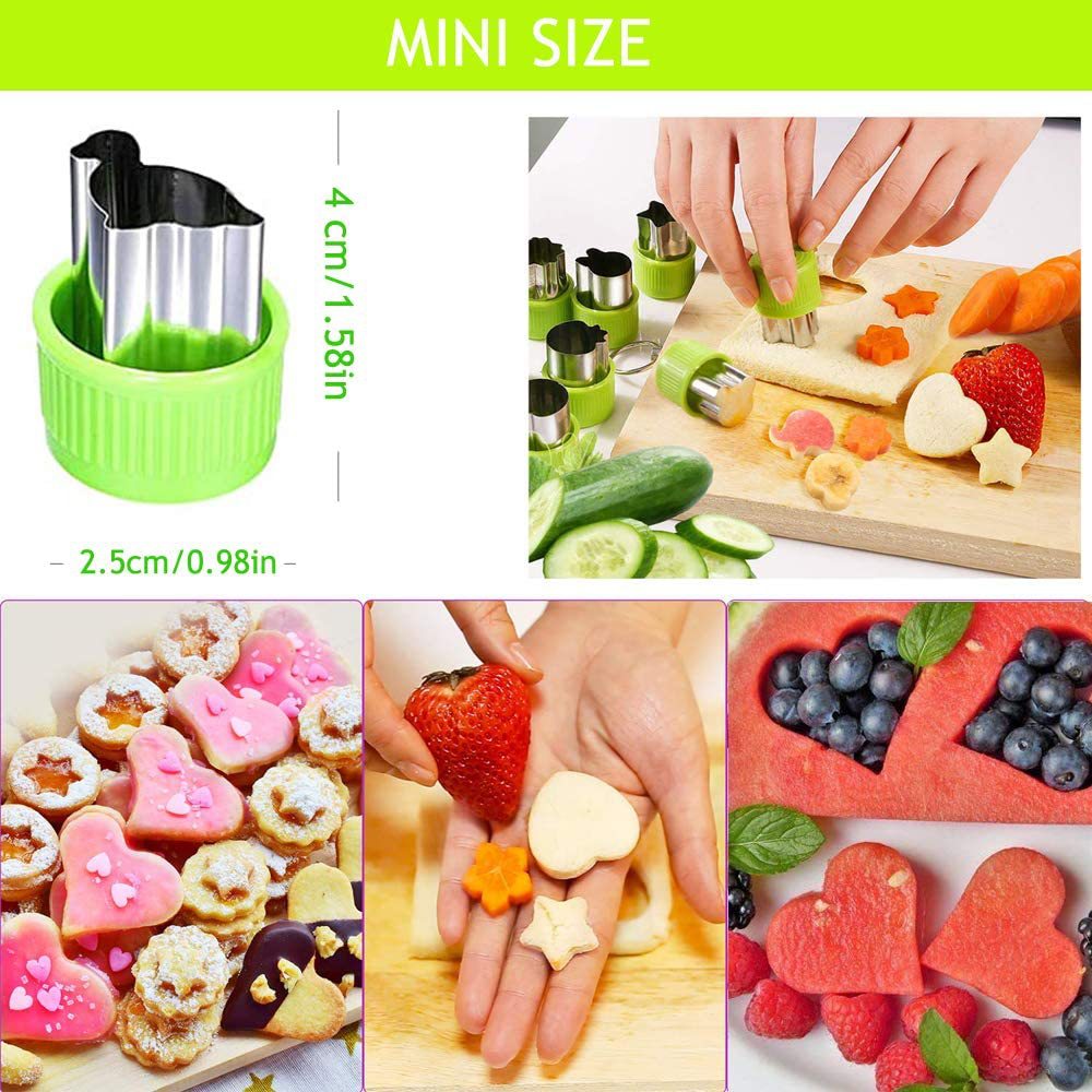 Diy 20 Piece Mold Fruit Cutting Tool Set, Stainless Steel Vegetable And ...