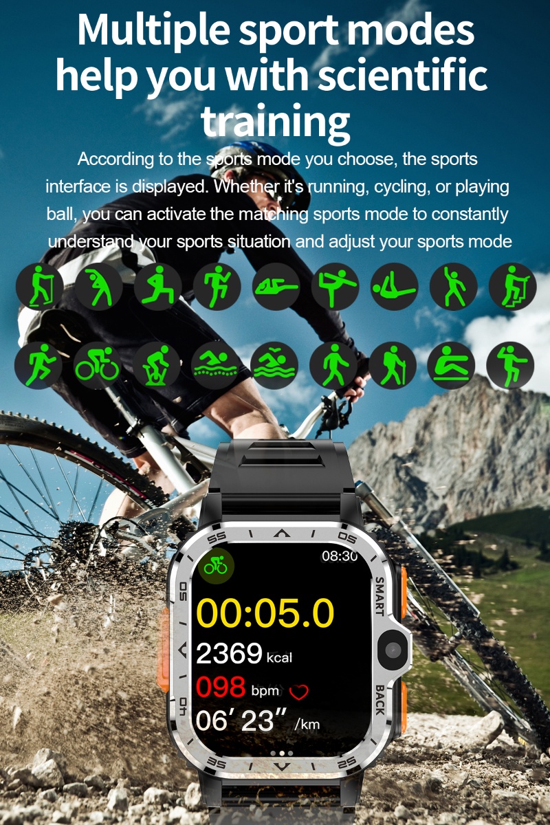 Android Smart Watch Men GPS 16G/64G ROM Storage HD Dual Camera NFC 2G ...
