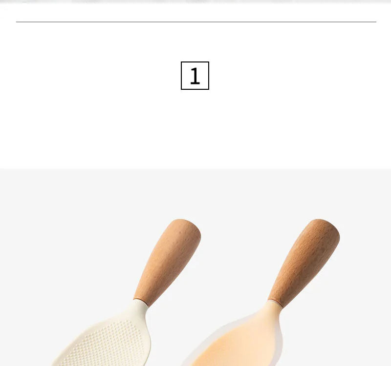 1Pc Silicone Spoon Non-stick Cooking Spoon Anti-scalding Pot Rice High ...