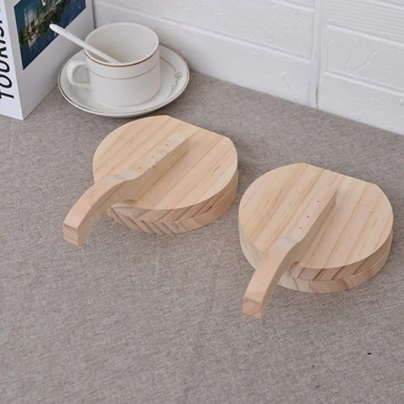 1PC Solid Wood Dough Press Tool Quick Easy Dumpling Skin Presser Home ...