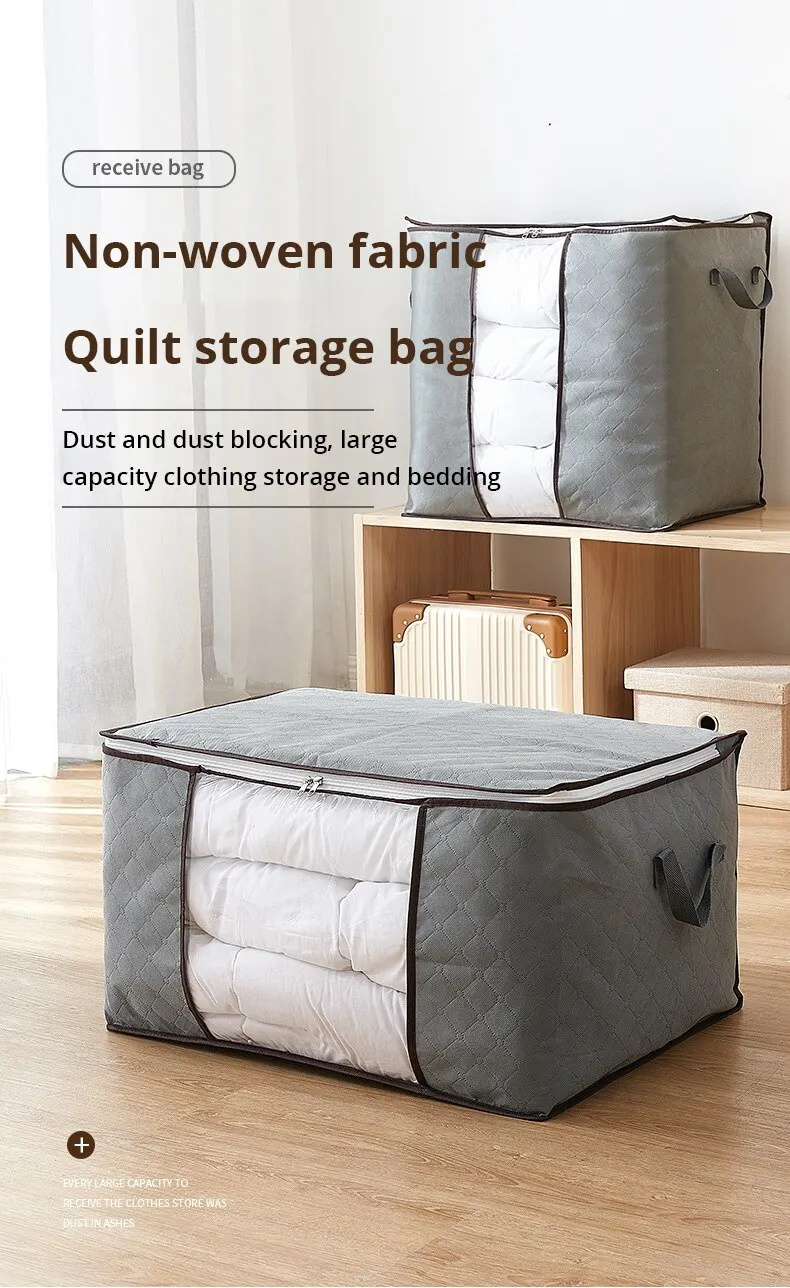 6pcs/set Clothes Storage Bags Upgraded Foldable Fabric Storage Bags ...