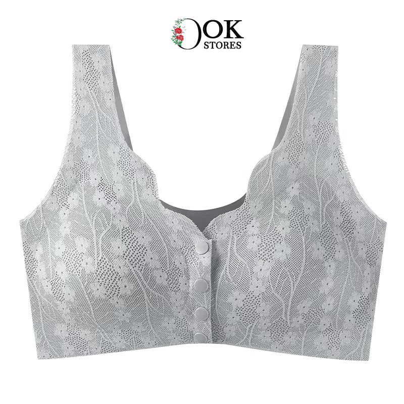 Japan Medical Front Button Bra Seamless Bra Ultra light breathable Push ...