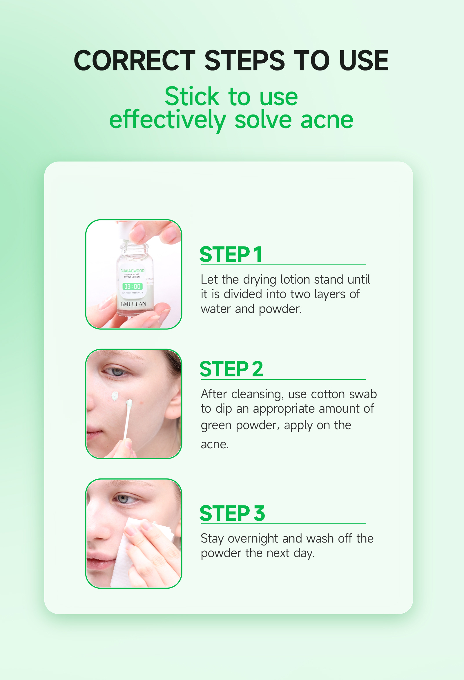 GMEELAN Guaiacwood Sulfur Acne Drying Lotion Colloidal Sulphur 17% Zinc ...