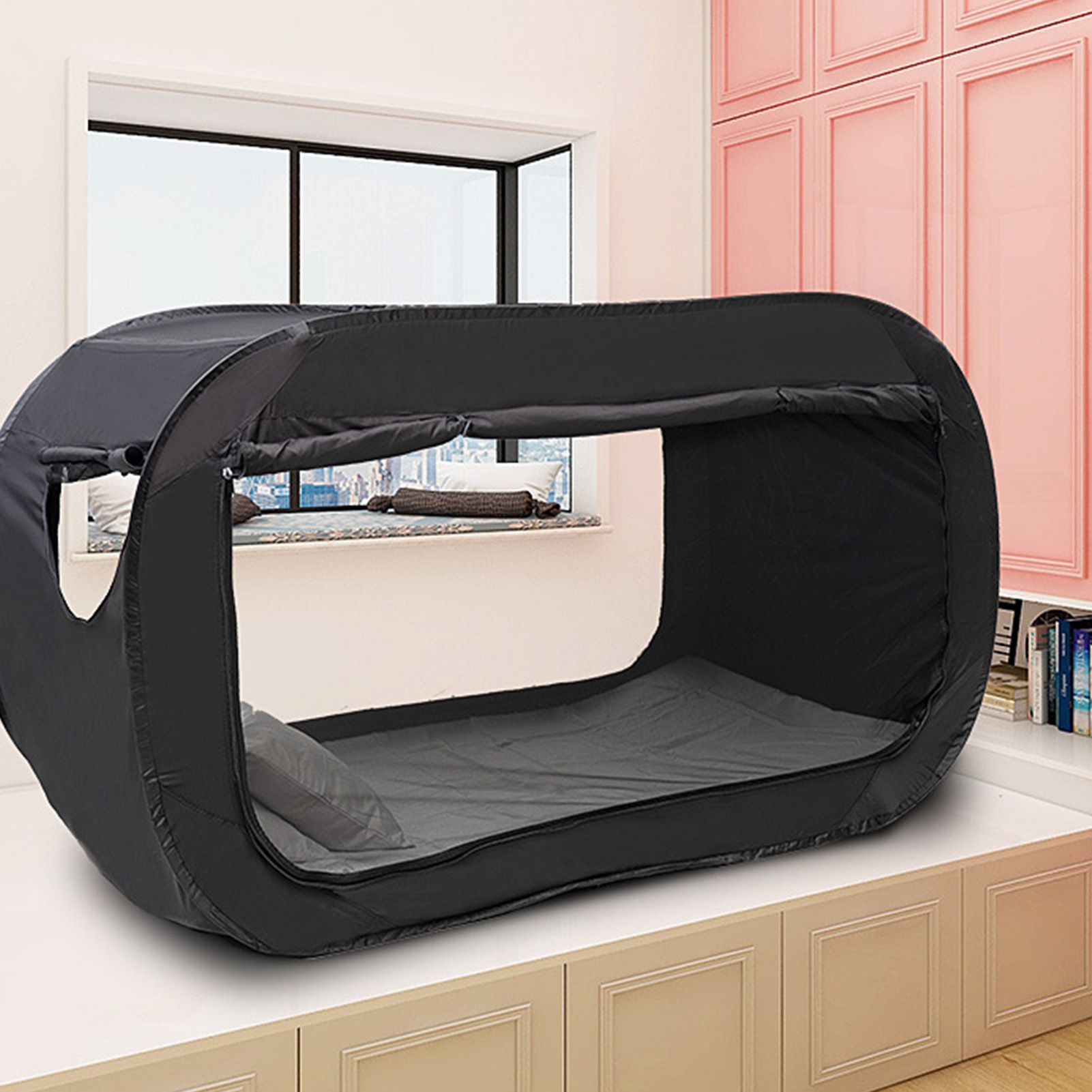 Aramox Privacy Folding Pop Bed Tent Indoor Enclosed for Camping Fully ...