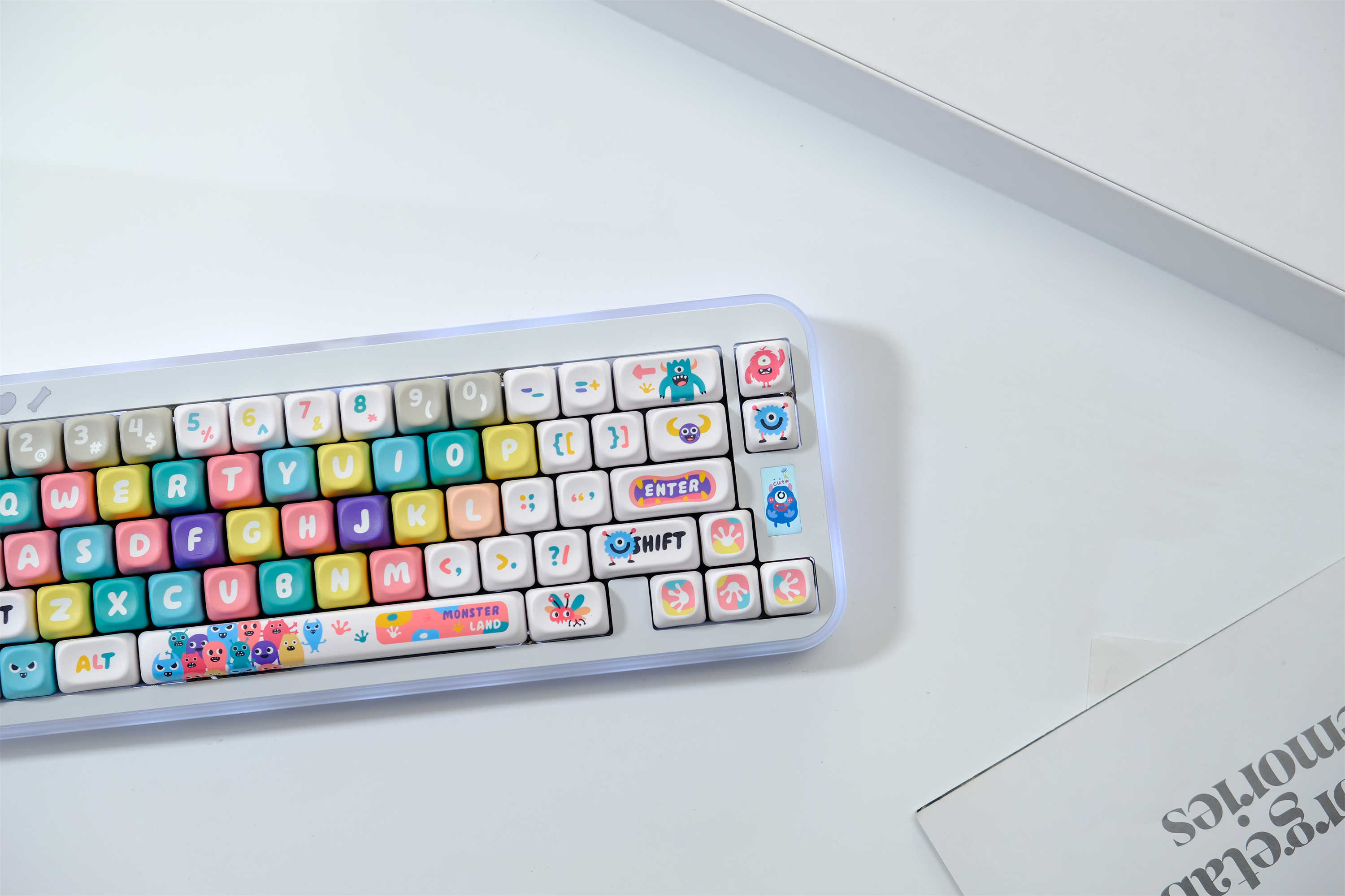 GMK Little Monster keycaps, 126 Keys keycaps MOA Profile DYE-SUB ...