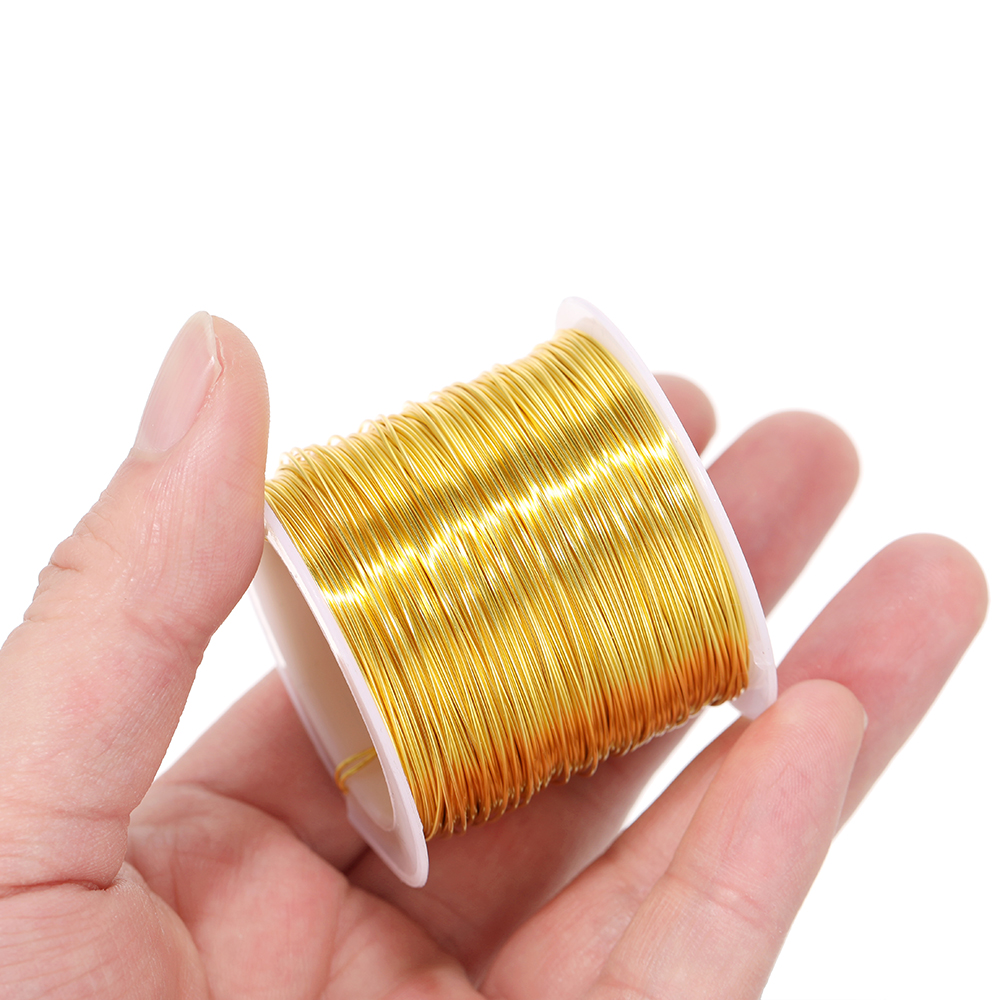 St.kunkka 10-100M Color Retention Real Gold Copper Wire for DIY Beads ...