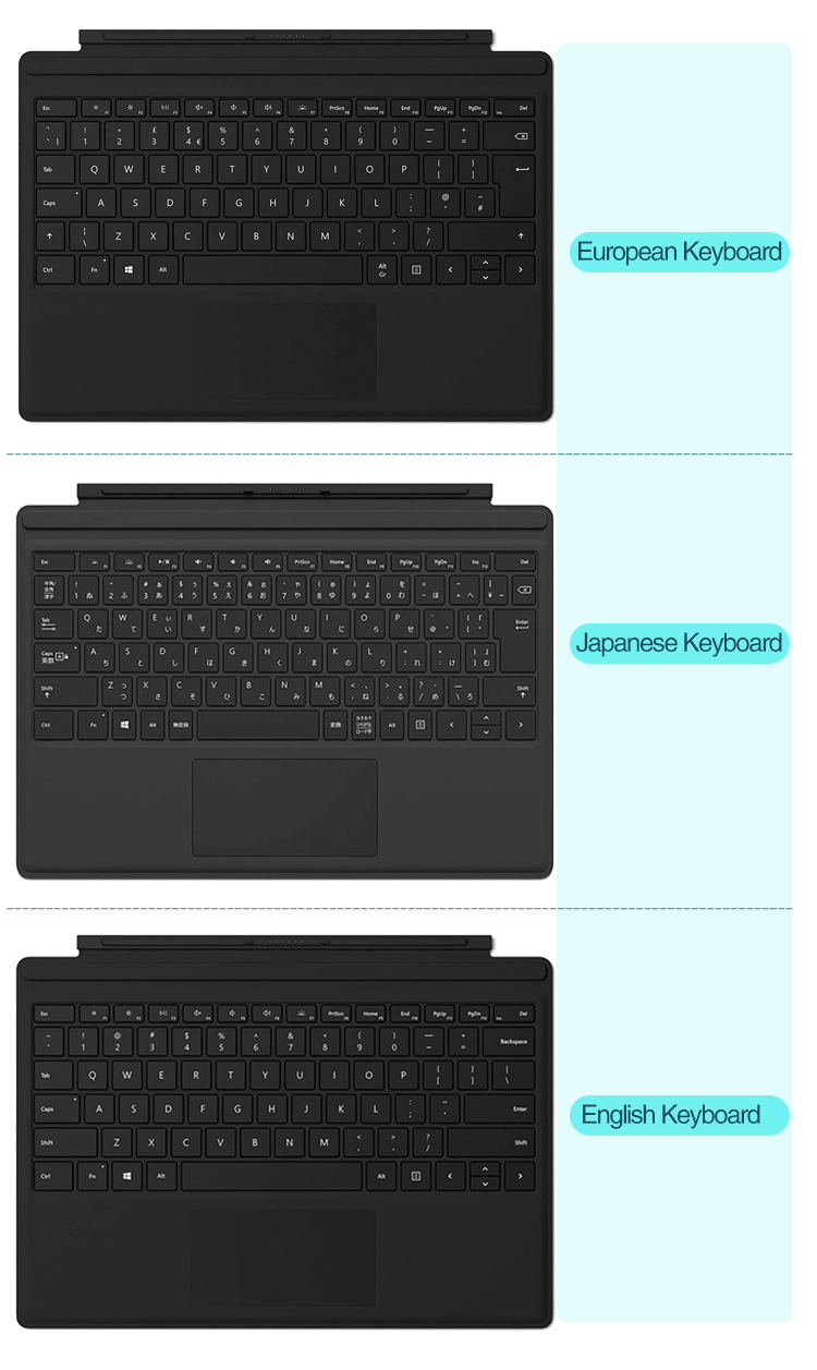 Microsoft Type cover keyboard for Surface pro4 pro5 pro6 pro7 pro7 ...