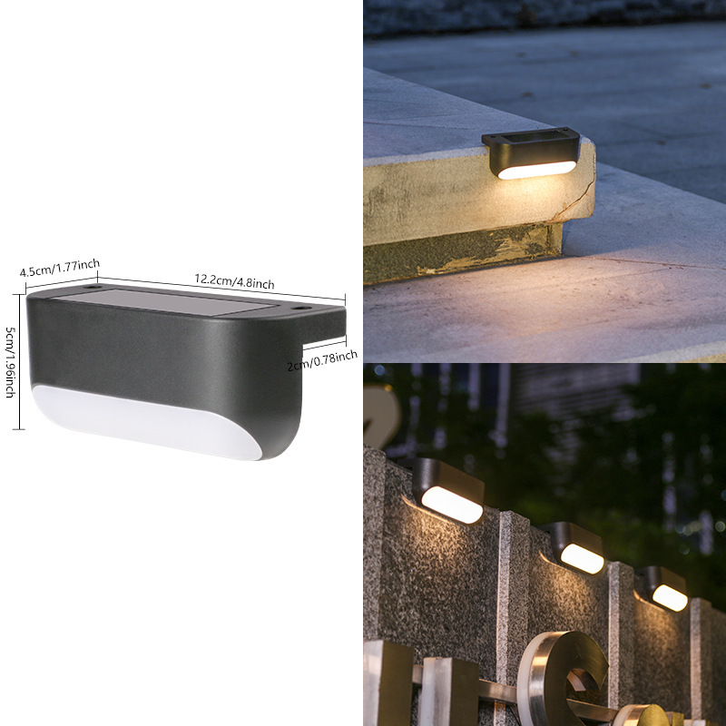 1PCS LED Solar Stair Light Waterproof Outdoor Garden Passage Courtyard ...