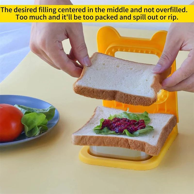 Sandwich Cutter and Sealer Flip Sandwich Cutting Tool for Kids Lunch ...