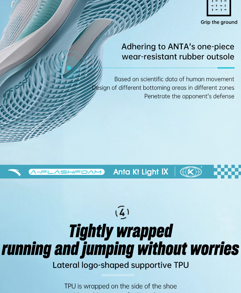 [Klay Thompson] ANTA Men KT Light Cavalry 9 Basketball Shoes Outfield ...