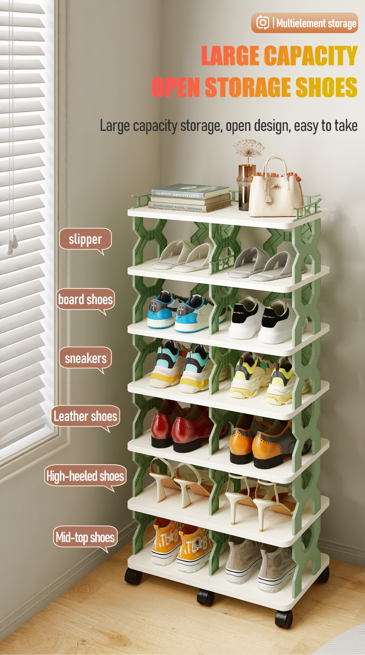 Rak Kasut Plastic Shoes Rack Multi-layer Narrow Shoe Rack Storage ...