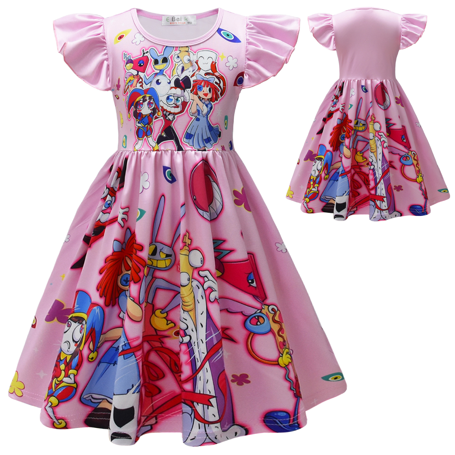 The Amazing Digital Circus Pomni Dress Kids Girls Fantasy Dresses ...