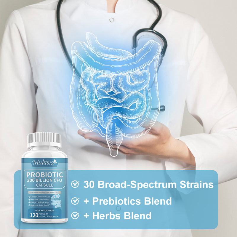 Mulittea Probiotic Hard Capsules 300 Billion CFU Active Organisms ...