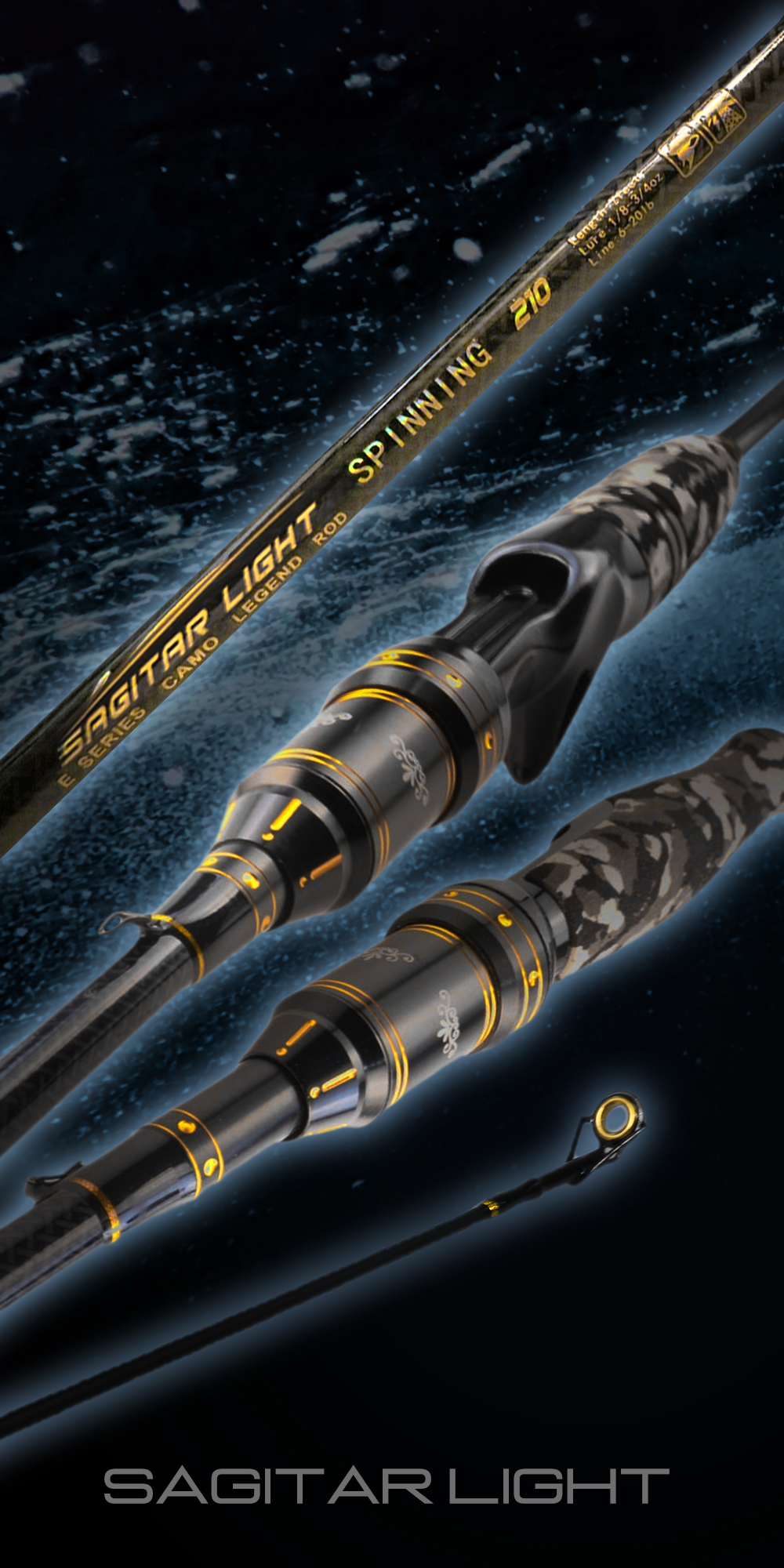 【TRAINFIS】2Tips Camouflage Fishing Rod M/MH Fishing Rod Spinning Rod ...