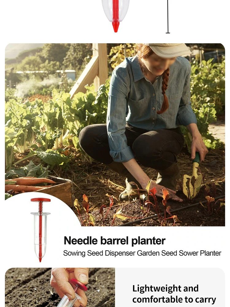 Syringe Seeder Mini Sowing Seed Dispenser Garden Seed Sower Planter ...