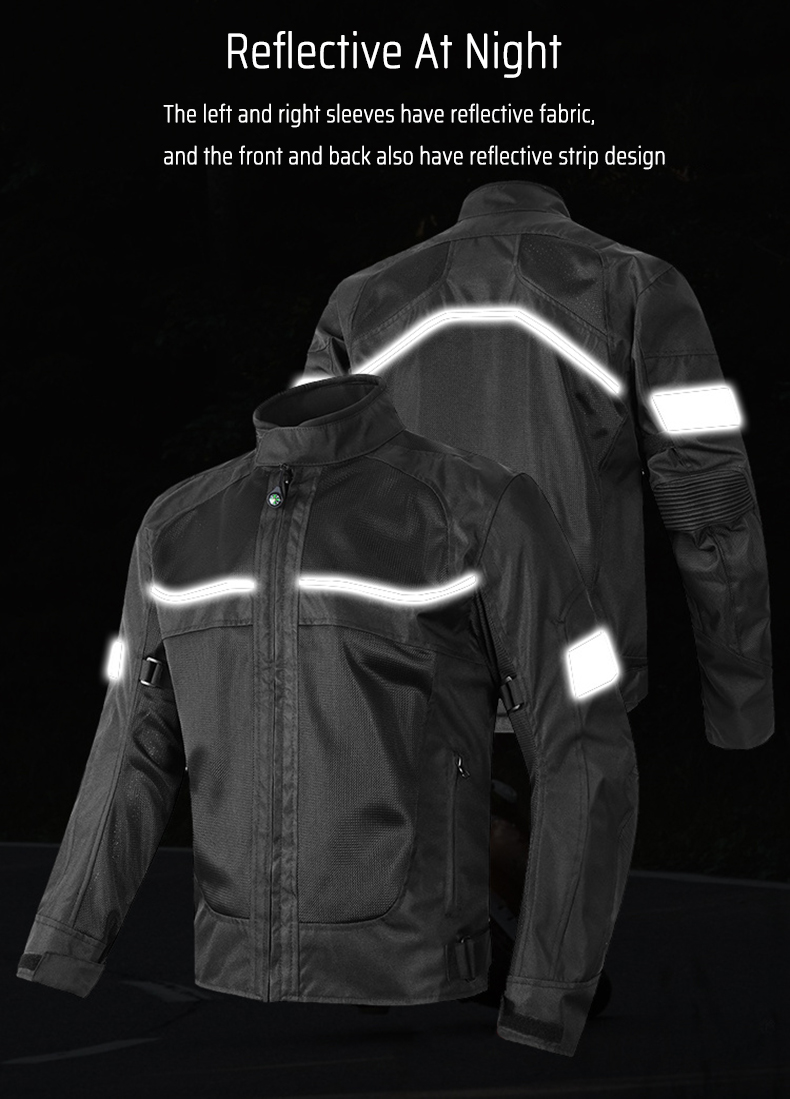 Summer Motorcycle Jackets Men Mesh Breathable Body Armor With Back ...