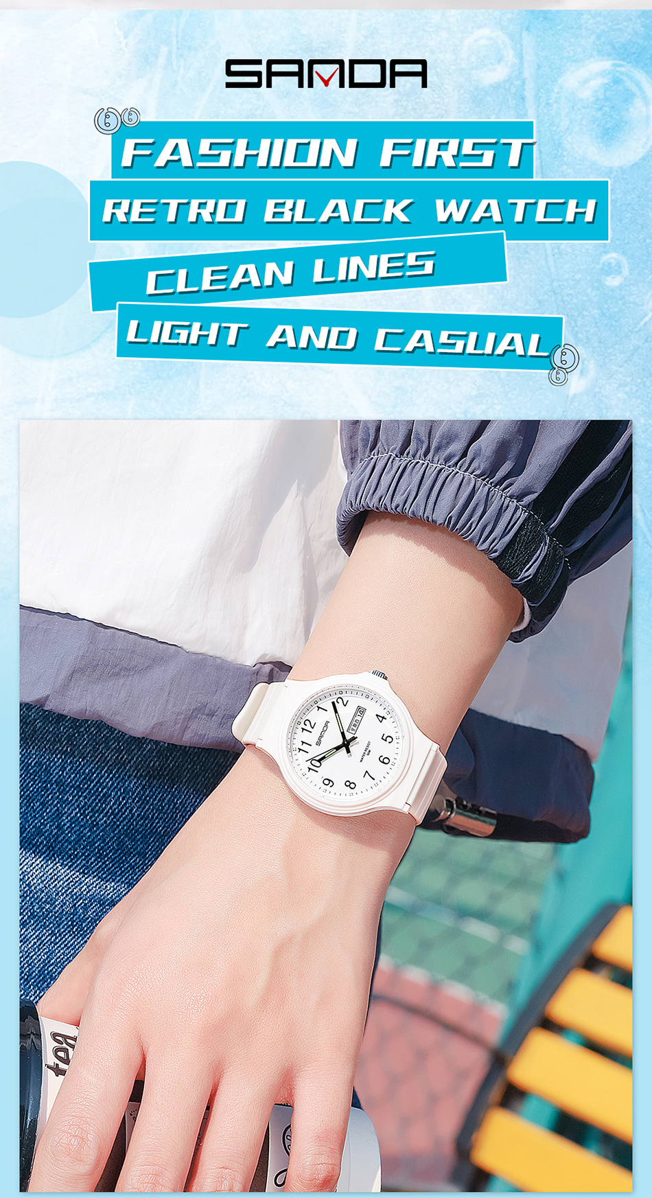 SANDA Men's Fashion Ultra Thin Watches Men Quartz Watch Business ...