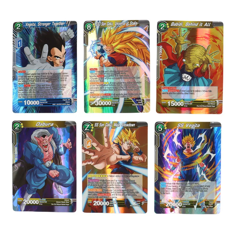 100Pcs Dragon Ball Cards Shiny Son Goku Frieza Saiyan Vegeta TCG Rare ...