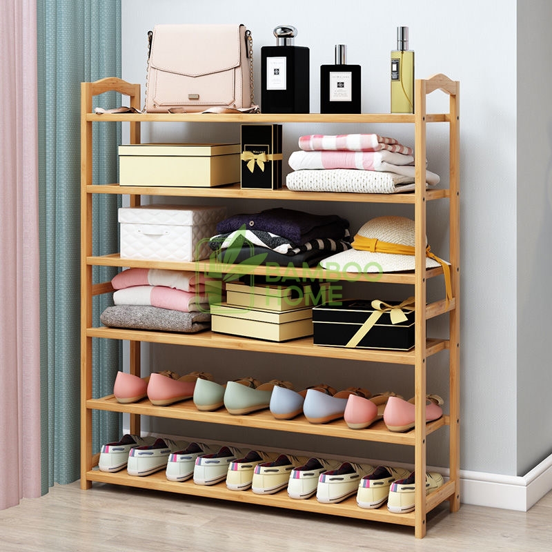 Multifunctional Organizer Shoe Rack Bamboo Shoe Rack Multi-layered ...