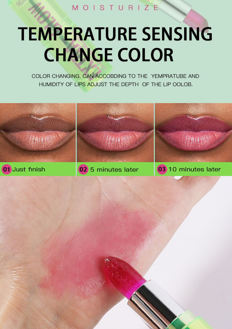 Crystal Translucent Color-changing Jelly Lipstick, Moisturizing Crystal ...