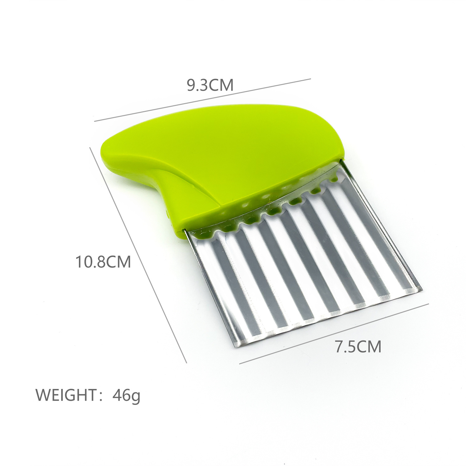 Stainless Steel Potato Chip Slicer Dough Vegetable Fruit Crinkle Wavy ...