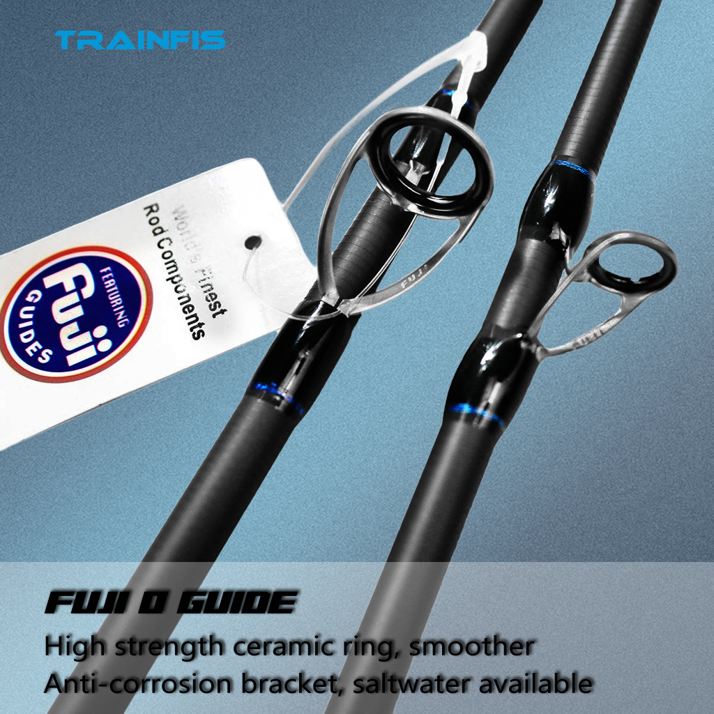【TRAINFIS】FUJI Fishing Rod 1.8M/2.1M Medium 25LB Spinning Rod ...