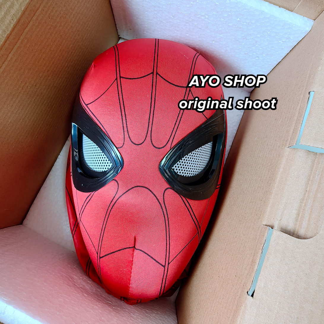 [Ready Stock] Spider-Man Headgear Electric Chin Control Movable Eyes ...