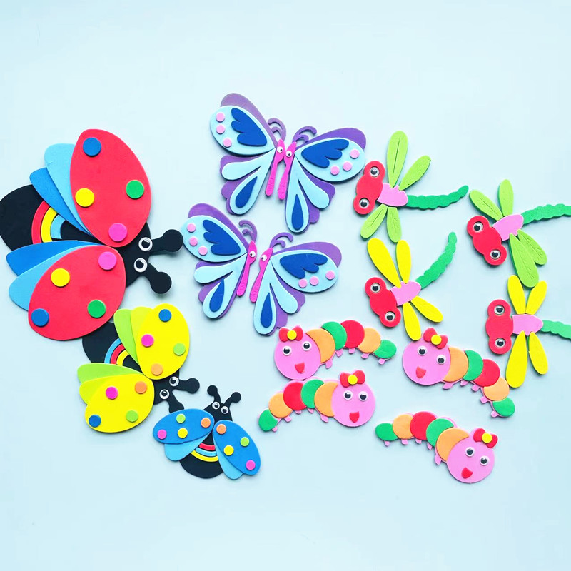 EVA Foam insect animals Craft 3D Wall Decoration classroom blackboard ...
