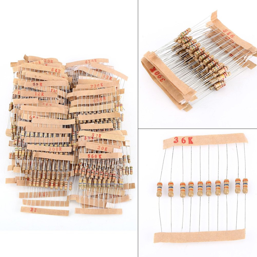 Resistor Kit, 1/2 Watt Resistors Kit, Resistors Assortment kit, 1000pcs ...