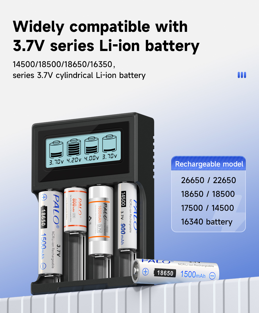 Cityork Universal 4 Slots LCD Li-ion Battery Charger With USB Interface ...