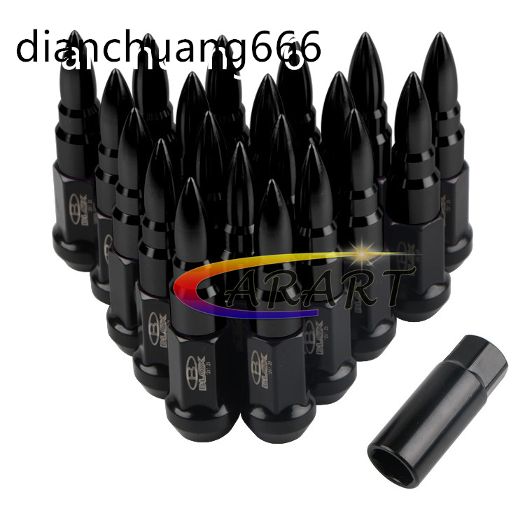 Blox Car Bullet shape Styling Racing Wheel Lug Nuts Spiked Hex Head ...