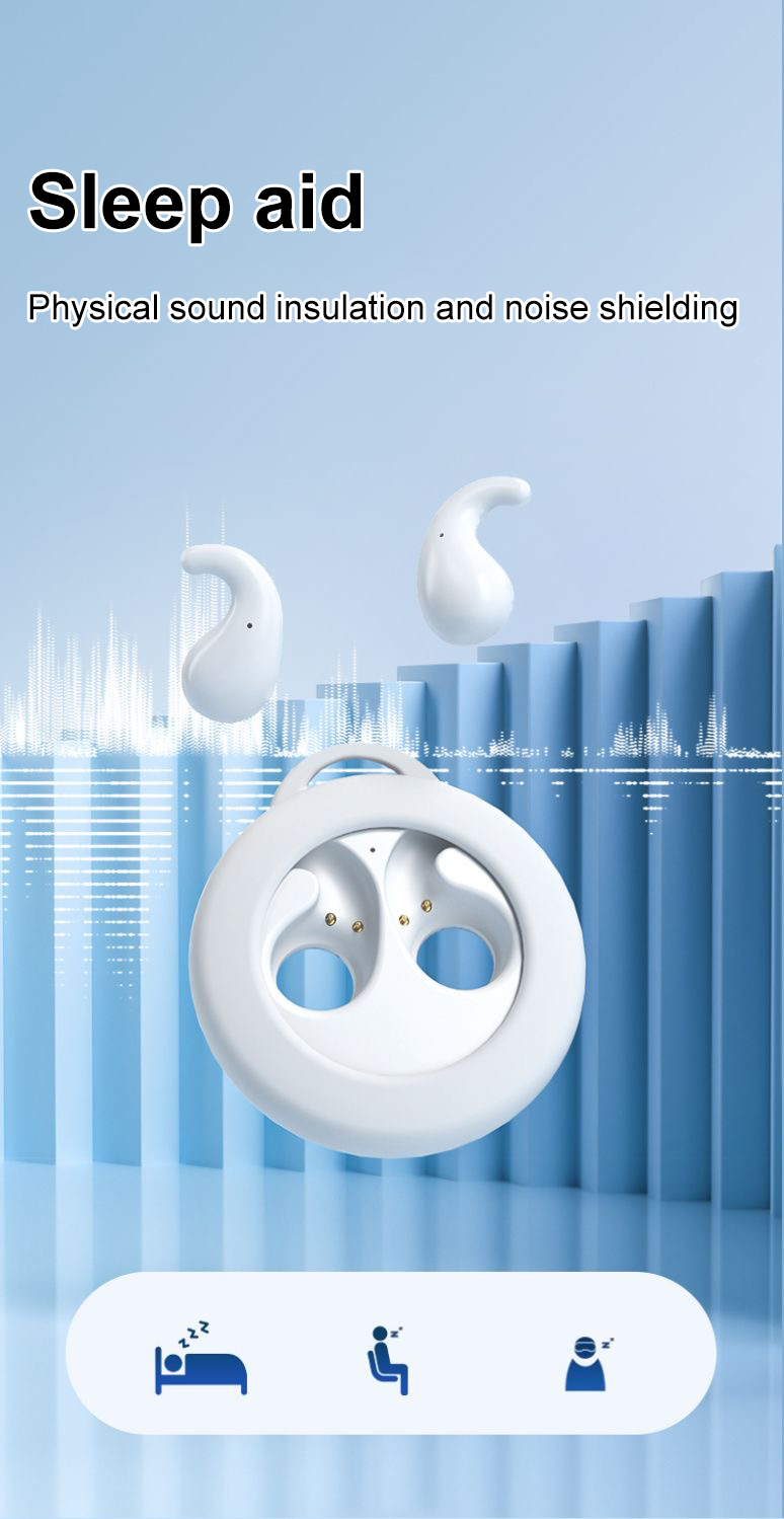 Mini Invisible Sleep Earbuds ANC Wireless Bluetooth 5.3 OWS TWS In-Ear ...