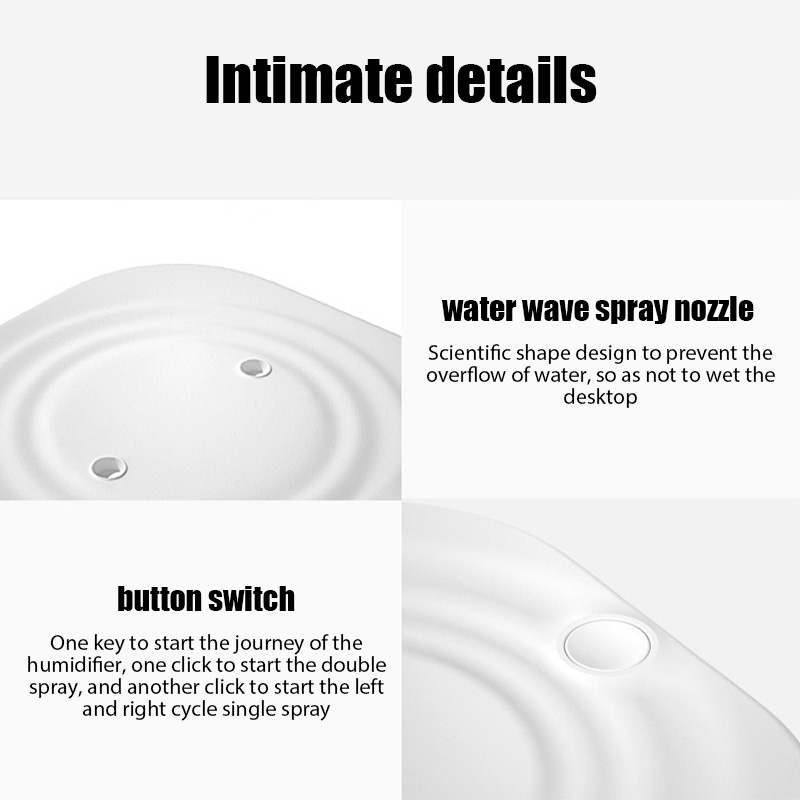 2000ml Water Drop Double Spray Humidifier Large Capacity Nano Atomization New Technology ...