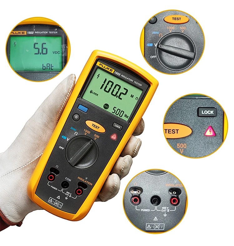 Fluke 1503 Insulation Resistance Tester Handheld Digital Insulation ...