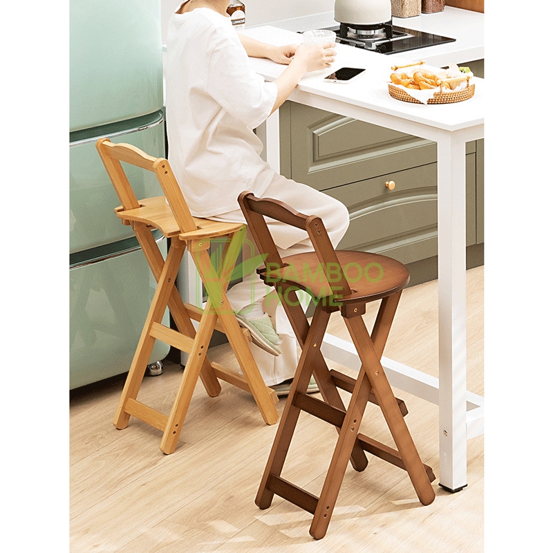 Folding Bar Chair Space-Saving Portable Folding Chair Dining Chair ...