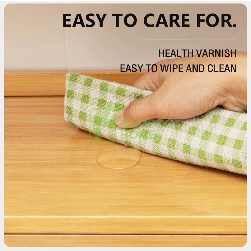 Bamboo Kitchen Cabinet Muji Style Living room Dining table ...