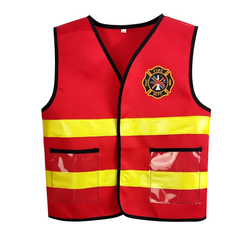 6pcs/Set Kids Firefighter Costume Boys Girls Fireman Cosplay Outfit Toy ...
