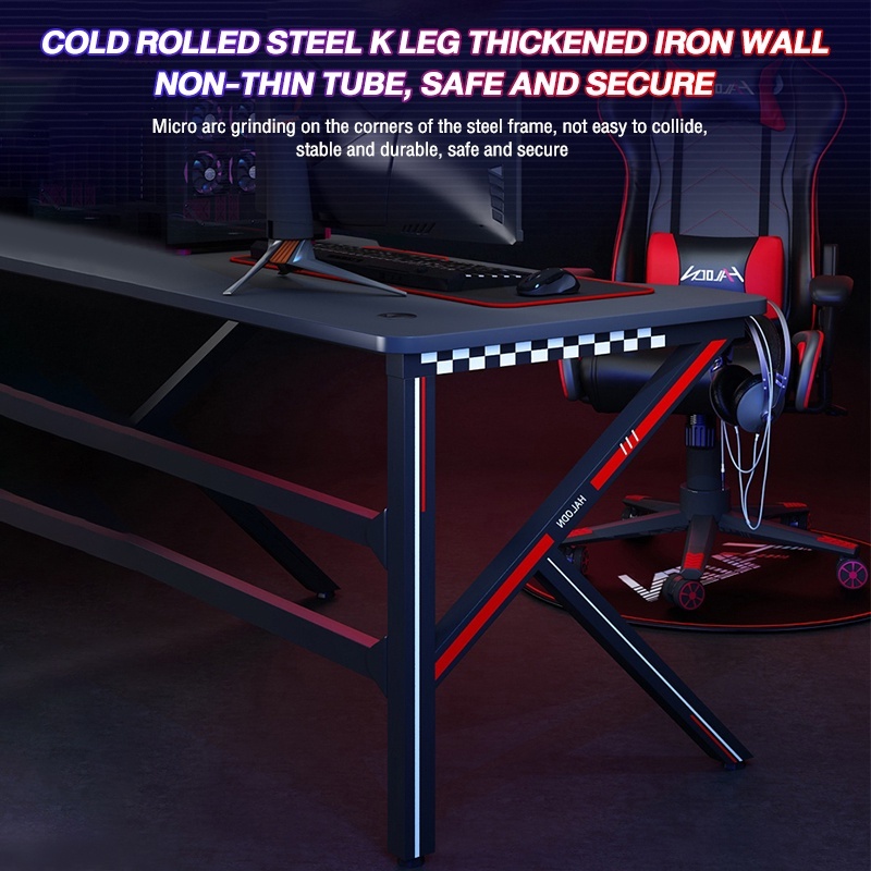 【Ready Stock】120cm Gaming Table meja gaming murah meja PC Laptop Table ...
