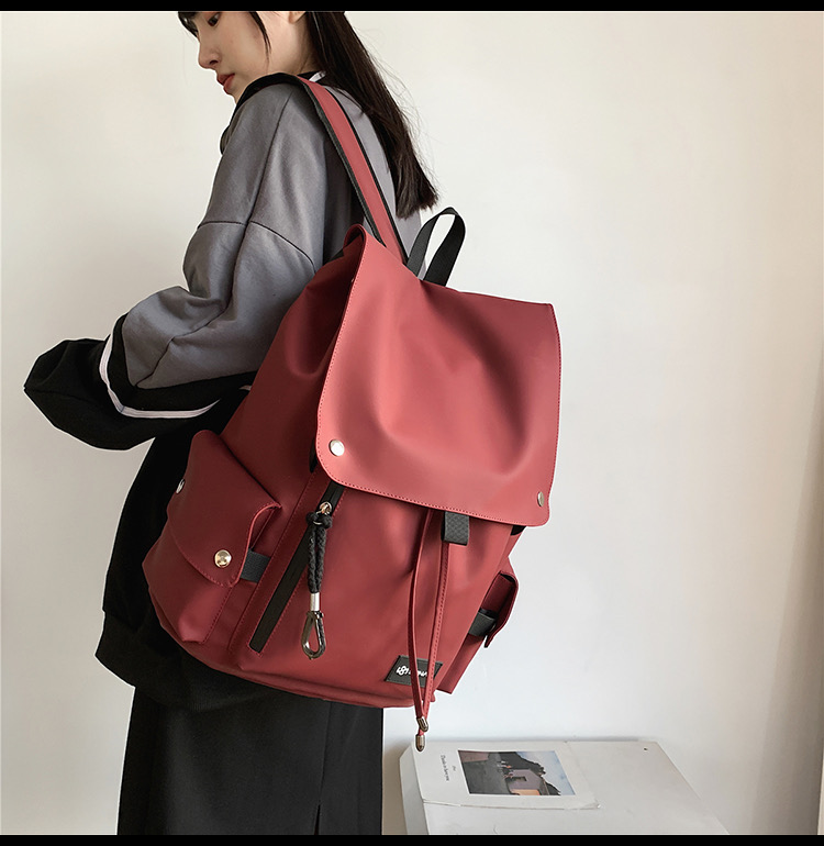 USASH Unisex Leather Backpack Business Leisure Travel USB for 16-inch ...