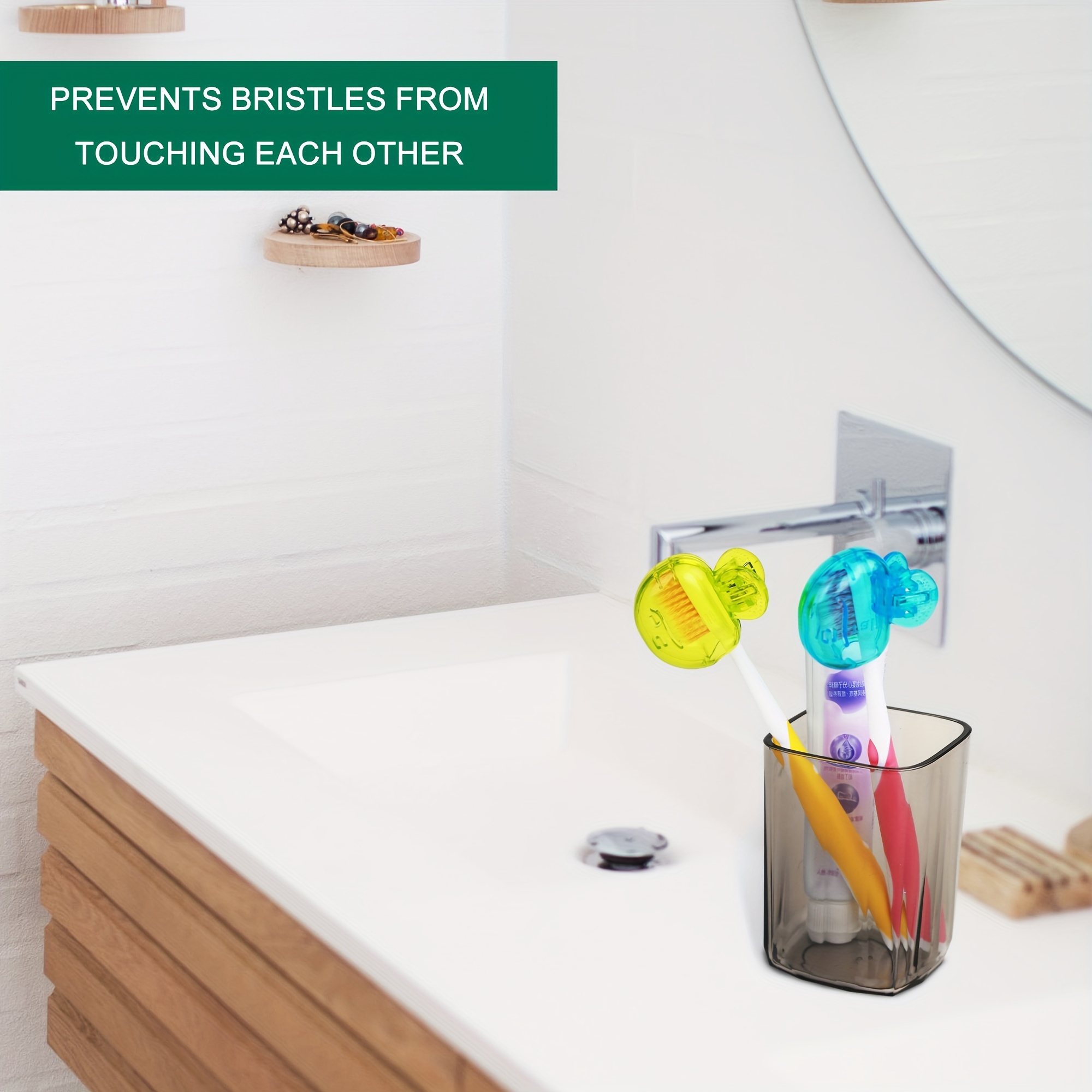 Travel Toothbrush Head Covers Toothbrush Protector Cap Brush Pod Case ...
