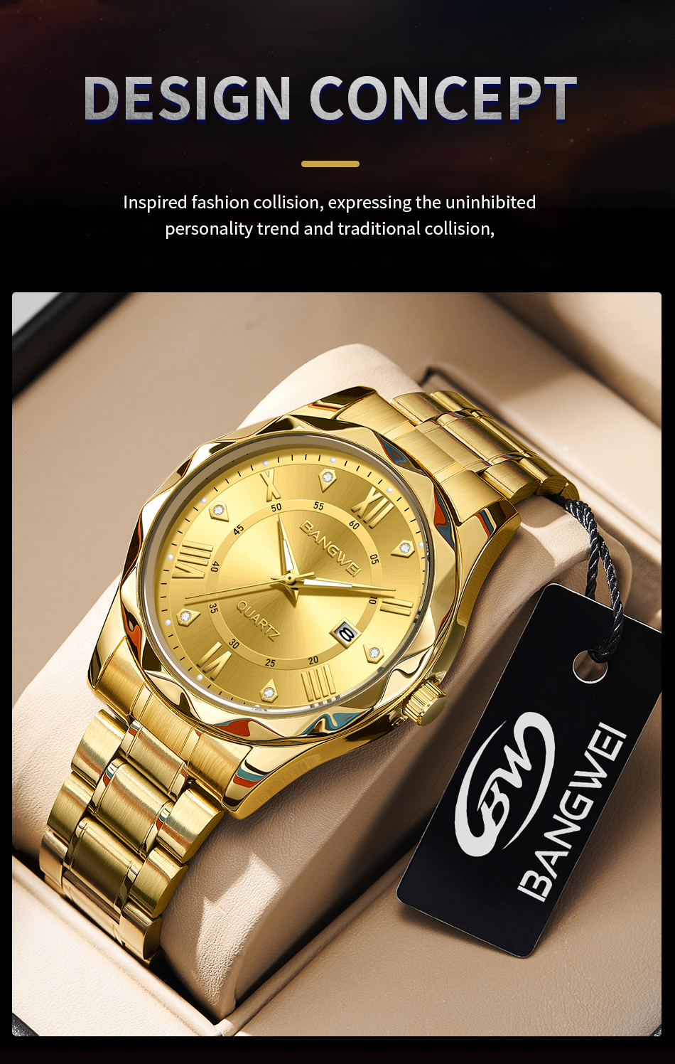 LIGE Jam Tangan Watch Men Fashion Quartz Waterproof Stainless Steel ...