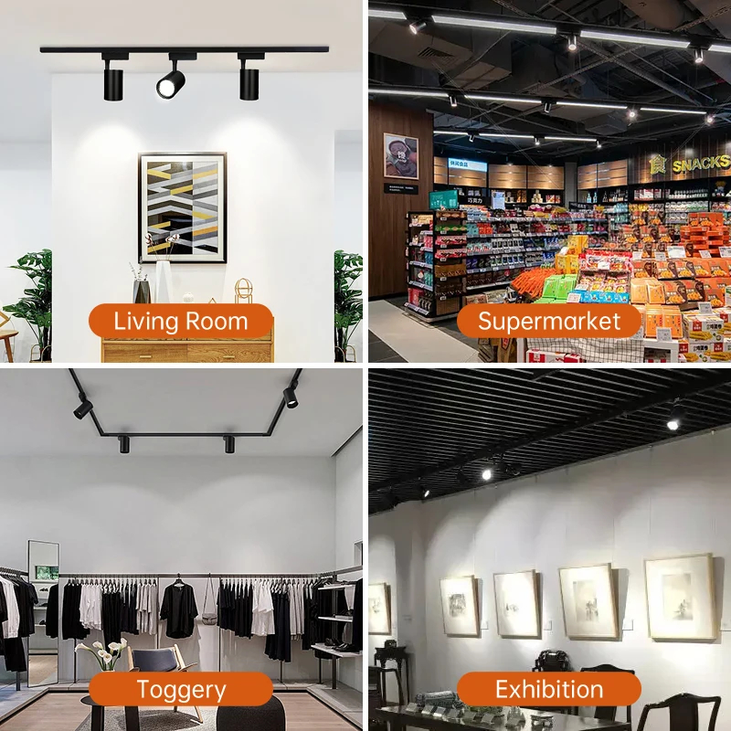 【Multiple Light Colors】Led Track Light Spotlight 3 Color 12/20/30/40W ...