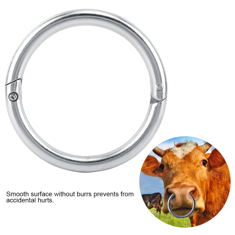 Nose Ring Stainless Steel Bull Cow Cattle Bovine Husbandry Accessory ...