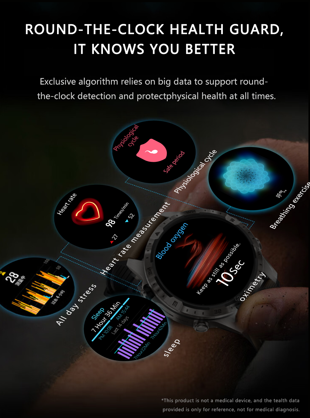 Gloryfit GT5 Pro Smart Watch aolon Compass Bluetooth Call Watch Health ...