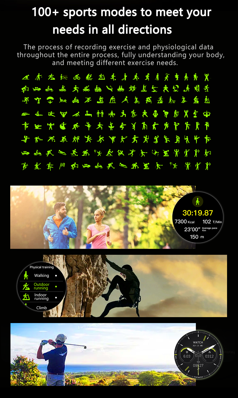 Gloryfit GT5 Pro Smart Watch aolon Compass Bluetooth Call Watch Health ...