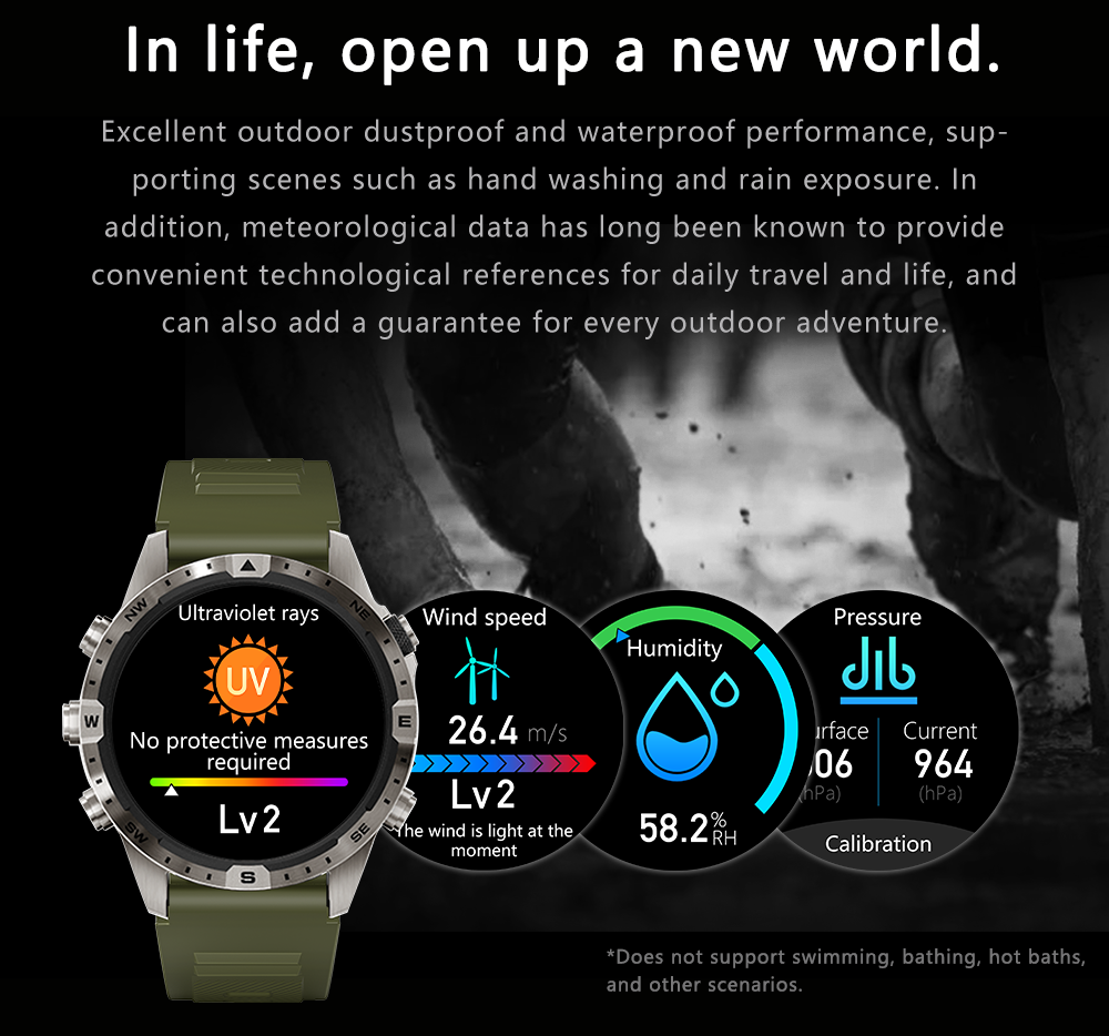 Gloryfit GT5 Pro Smart Watch aolon Compass Bluetooth Call Watch Health ...