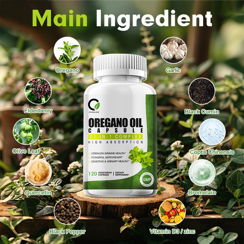 Orgeuos Oregano Oil Capsule 11-IN-1 Complex With Vitamin D3 and Zinc ...